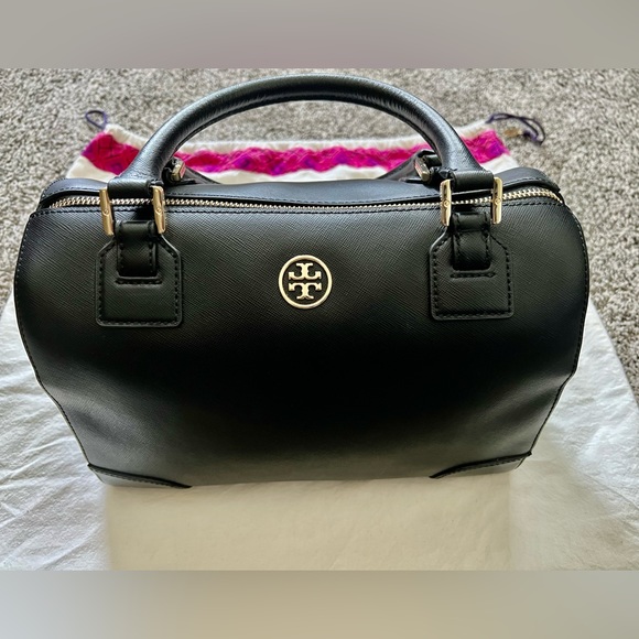 Tory Burch | Bags | Tory Burch Saffiano Leather Boston Bag | Poshmark